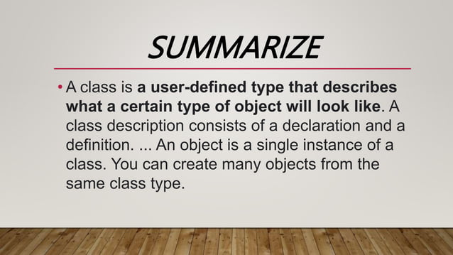classes and objects concepts.pptx | Programming Languages | Computing