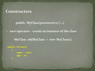 Classes and Objects in C# | PPTX