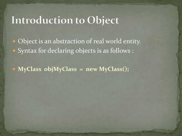 Classes and Objects in C# | PPTX