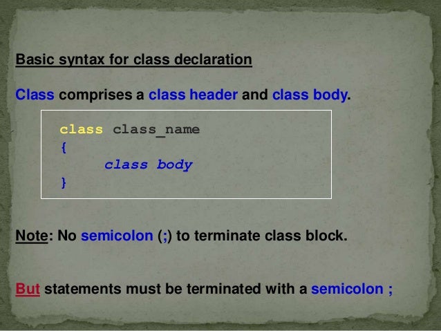 Classes And Objects In C