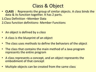 Classes, Inheritance ,Packages & Interfaces.pptx