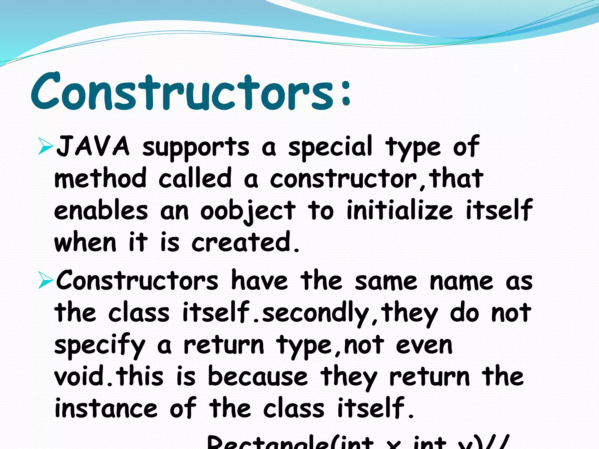 Classesobject And Methods Java Pptx Programming Languages Computing 7675