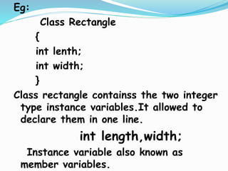 Classes,object and methods java | PPTX