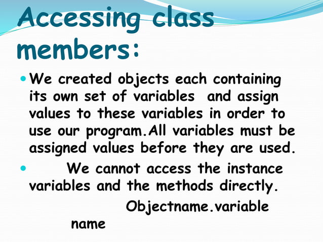 Classes,object and methods java | PPTX | Programming Languages | Computing