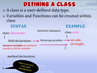 Classes, Objects In Java | Ppt