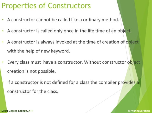 Classesandobjects Ppt