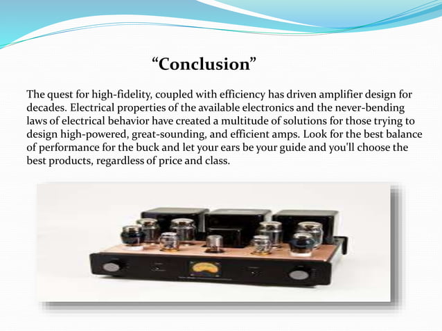 Classes of amplifier | PPTX