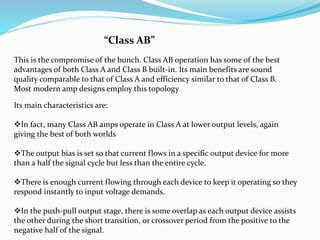 Classes of amplifier | PPTX