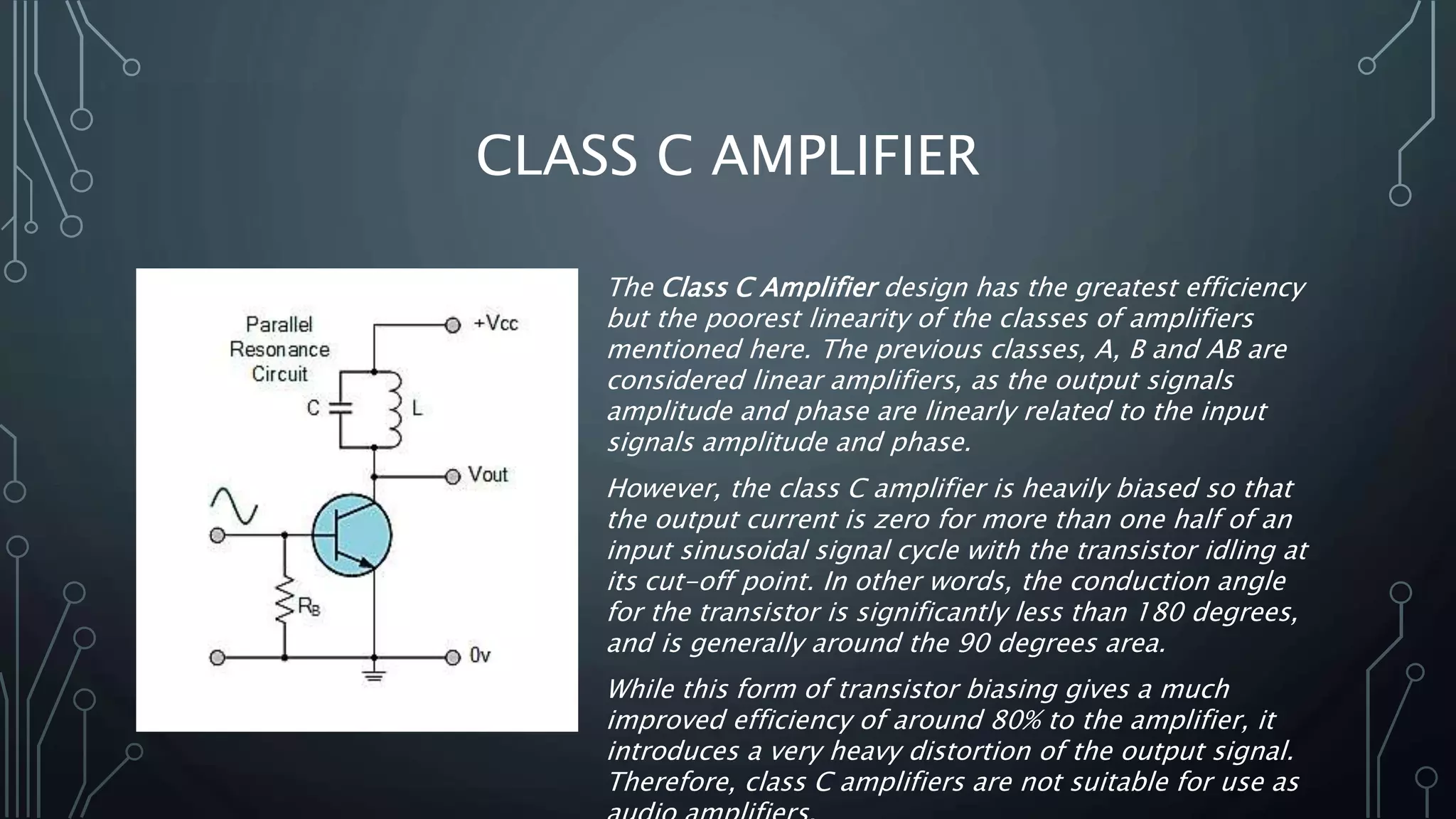 Classes of amplifiers | PPTX