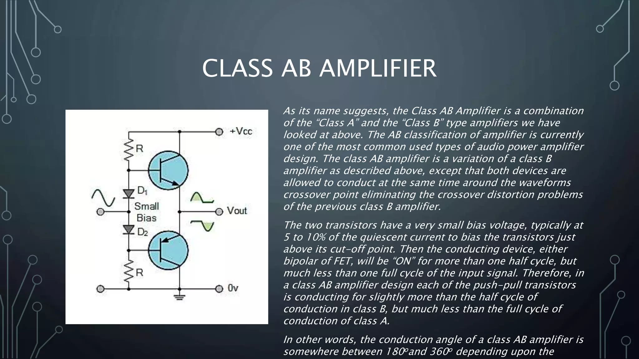 Classes of amplifiers | PPTX