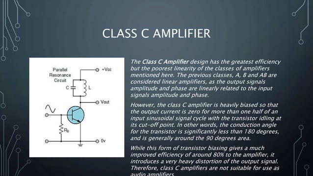 Classes of amplifiers | PPTX
