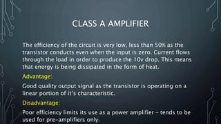 Classes of amplifiers | PPTX