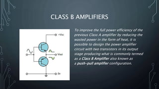 Classes of amplifiers | PPTX