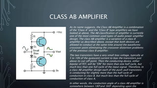 Classes of amplifiers | PPTX