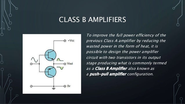 Classes of amplifiers