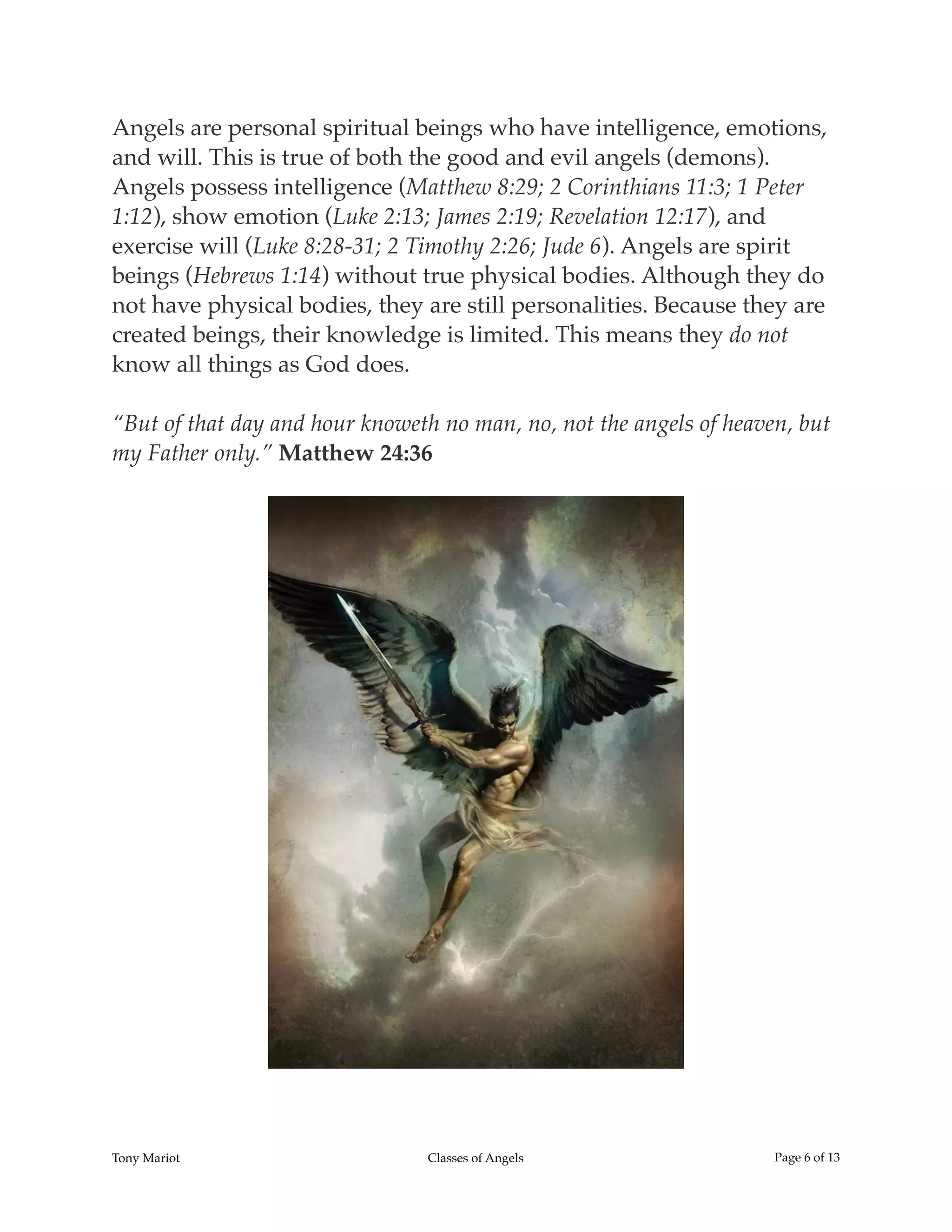 Classes of Angels | PDF