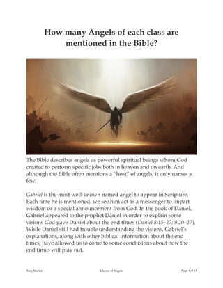 Classes of Angels | PDF