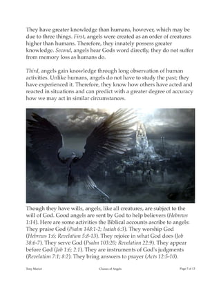 Classes of Angels | PDF