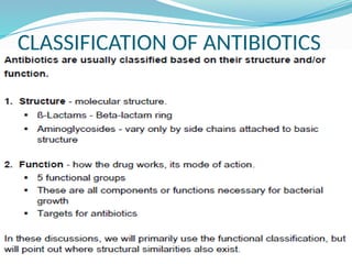 CLASSES OF ANTIBIOTICS AND THEIR MECHANISMS OF ACTION.pptx