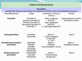 CLASSES OF ANTIBIOTICS AND THEIR MECHANISMS OF ACTION.pptx