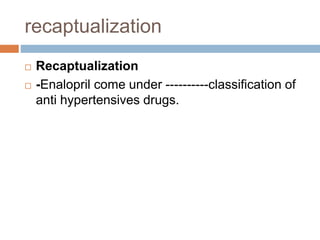 PPT Classes of Antihypertensive Agentspptx | PPT
