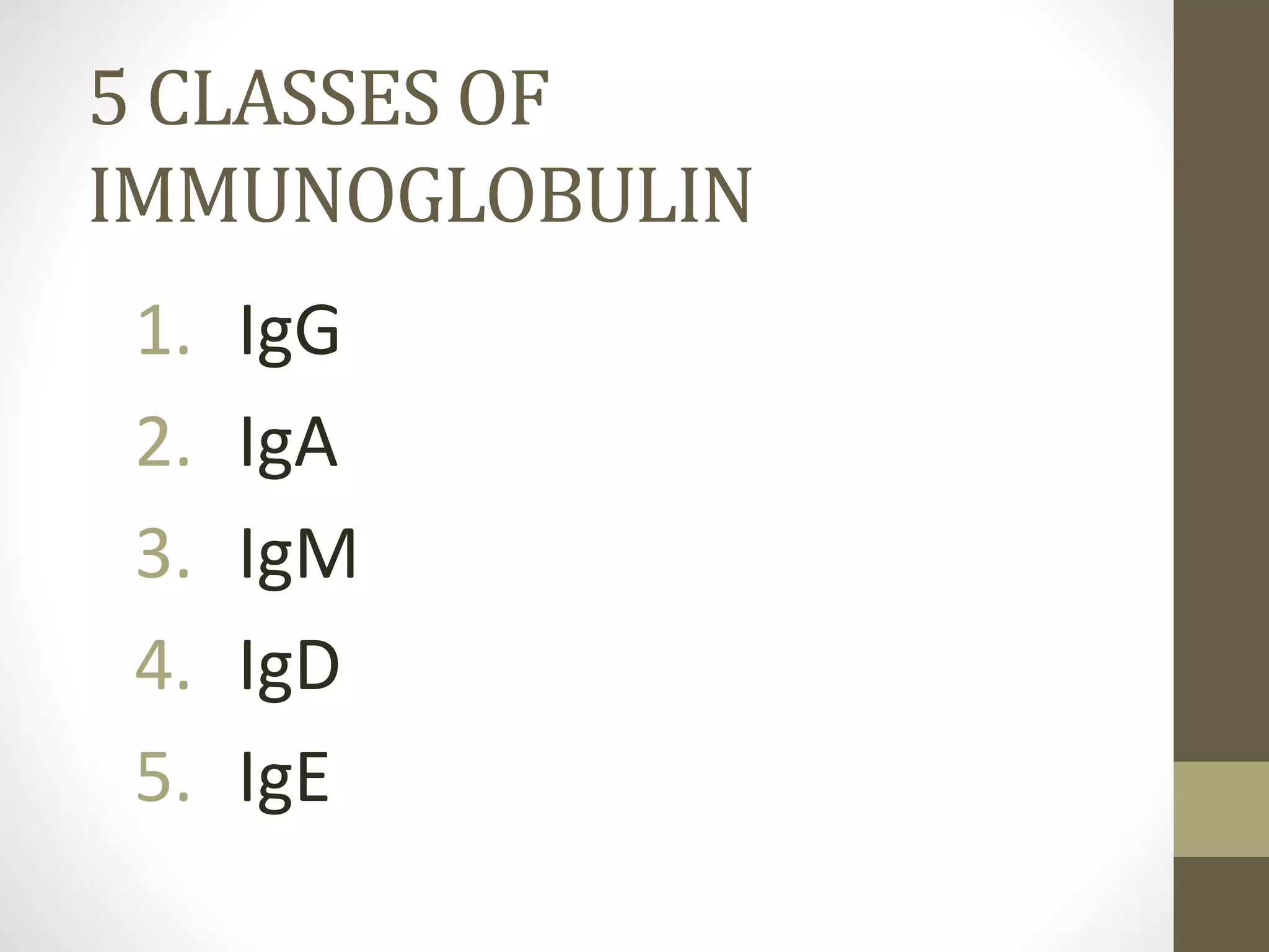 Classes of immunoglobulin | PPTX | Vaccines | Medical Health