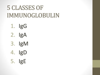 Classes of immunoglobulin | PPTX | Vaccines | Medical Health
