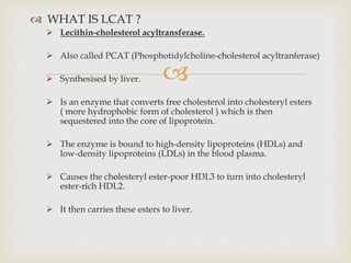 Classes of lipoproteins and their role in the | PPTX