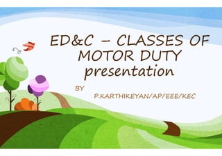 Classes of motor duty | PDF