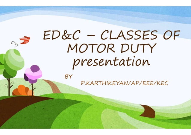Classes of motor duty | PDF