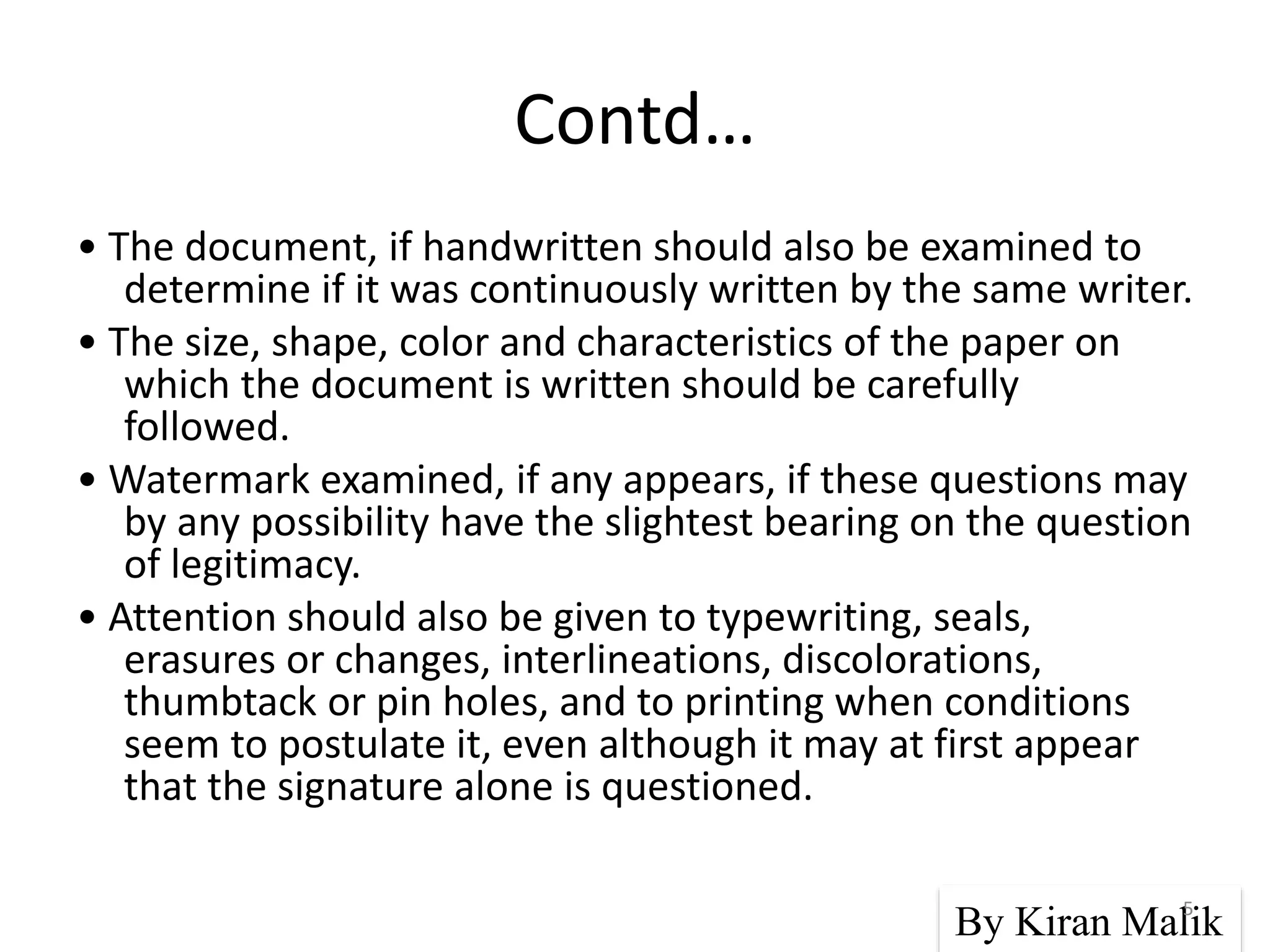 Classes of questioned documents | PPTX