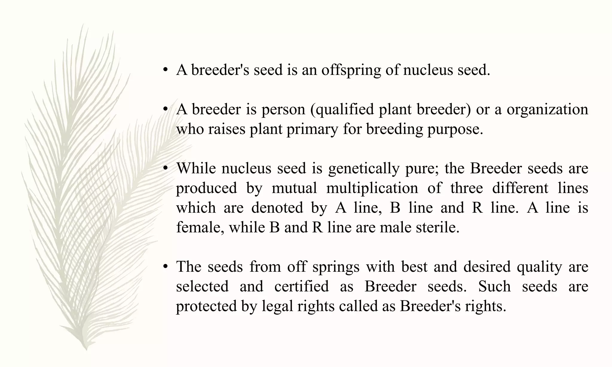 Classes of seeds | PPT