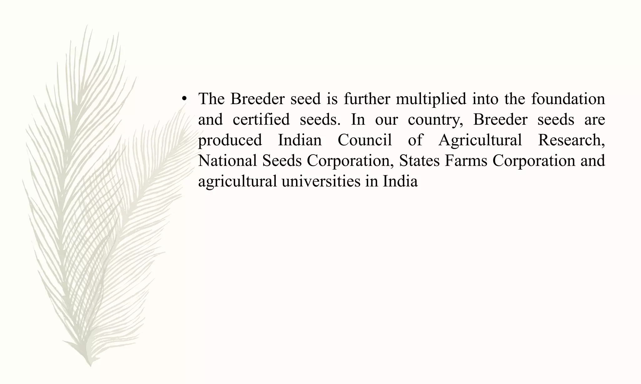 Classes of seeds | PPT