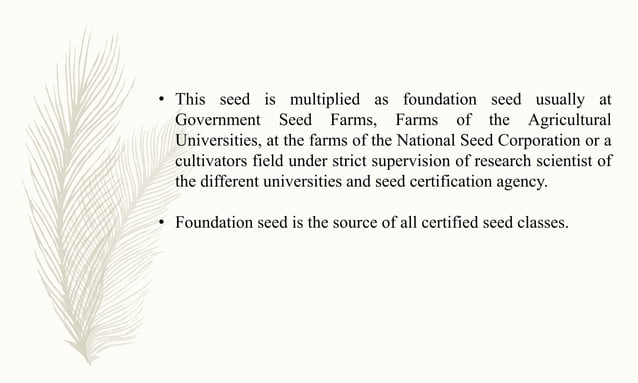Classes of seeds | PPT