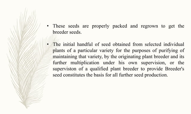 Classes of seeds | PPT