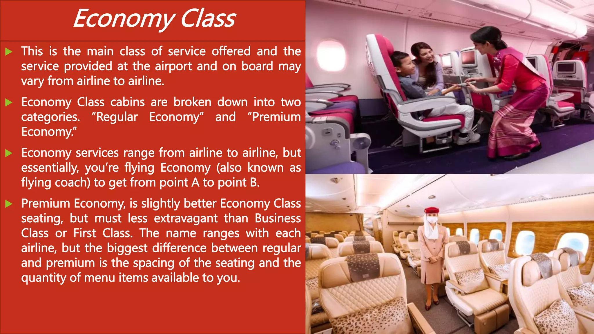 Classes of Service of Airlines | PPTX
