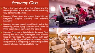 Classes of Service of Airlines | PPTX