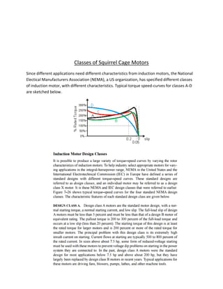 Classes of Squirrel Cage Motors | PDF