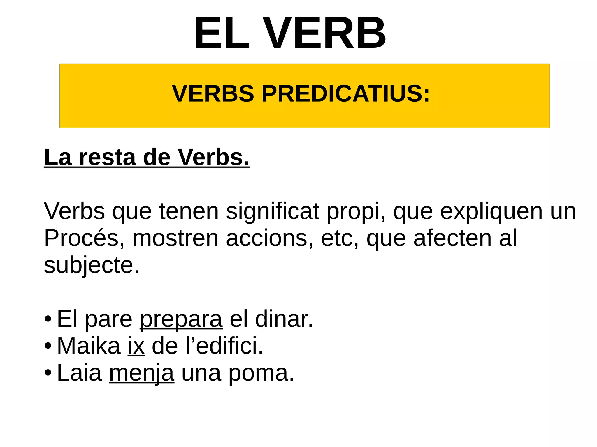 Classes verbs | ODP