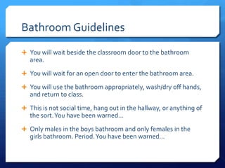 Class expectations | PPTX