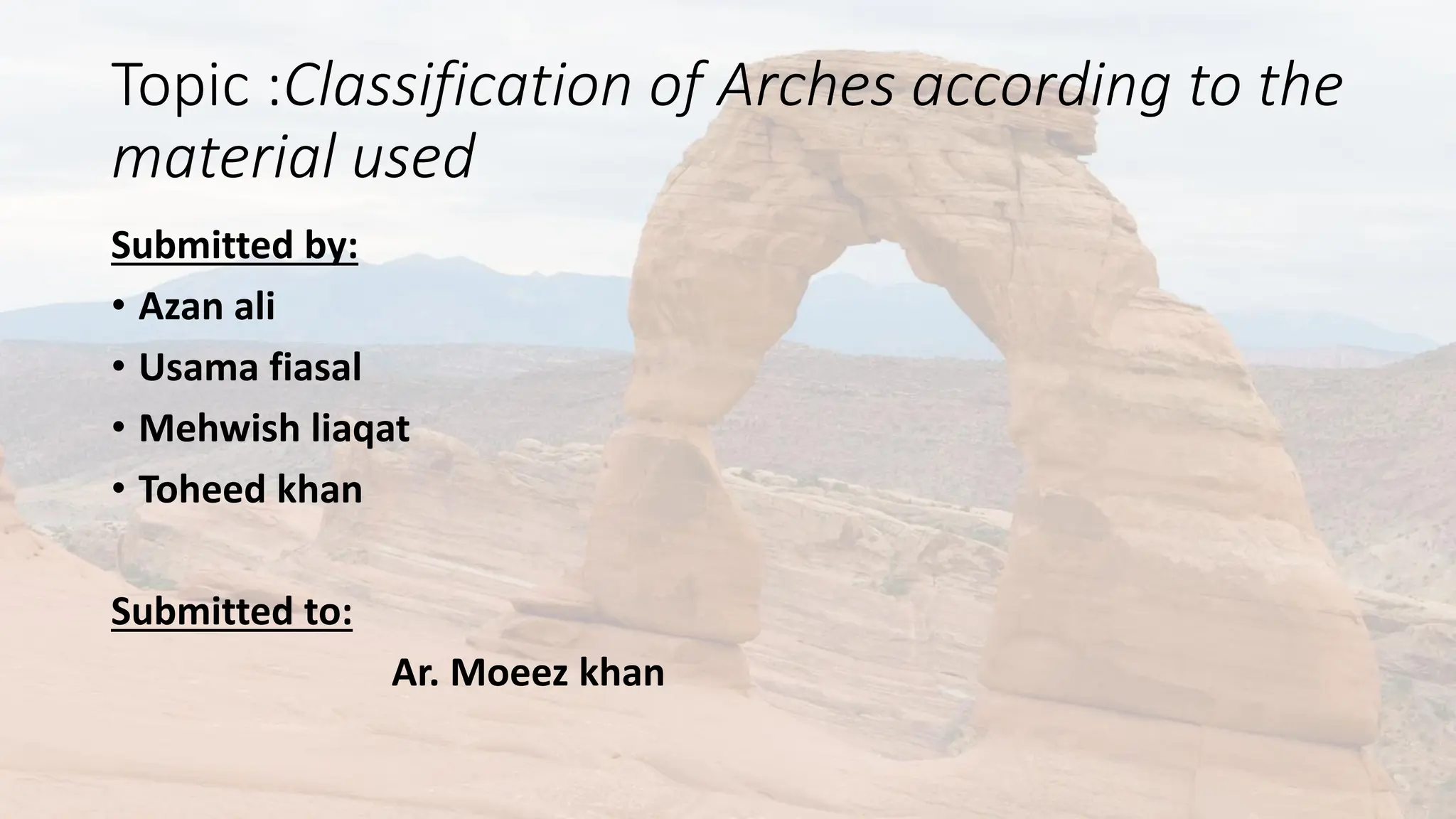 classfication of arches according to shape | PPT