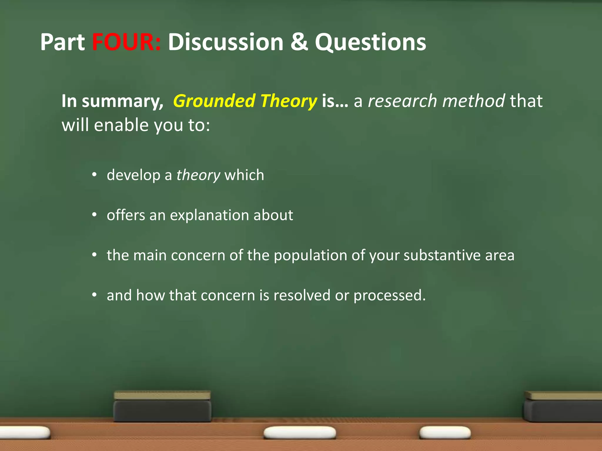 Grounded Theory Presentation | PPTX