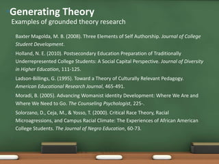 Grounded Theory Presentation | PPTX