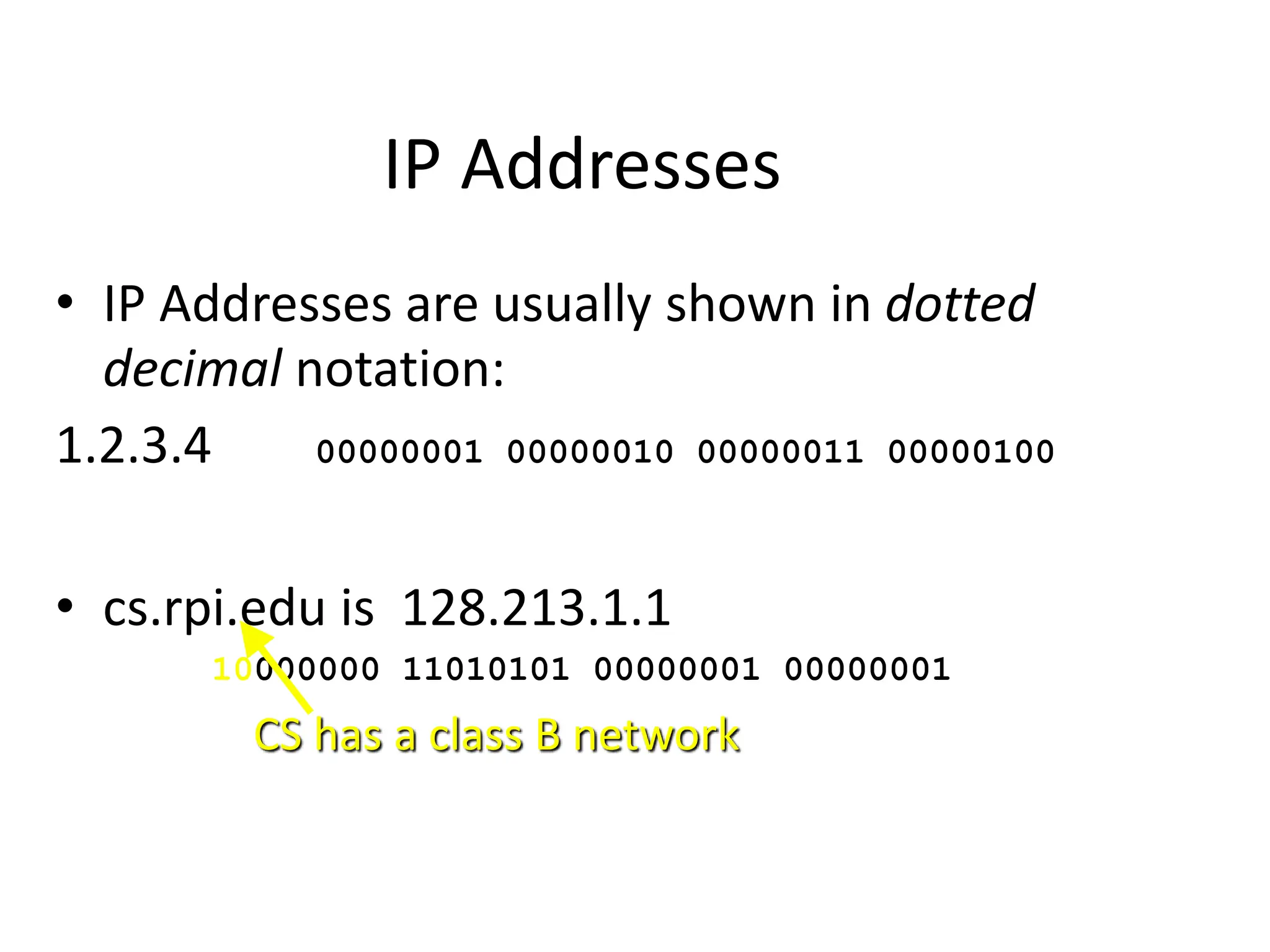 Classful Addressing Class For Ip Addressing Ppt