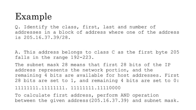 Classes, NetId and HostId in Classful Addressing | PPTX | Computer ...