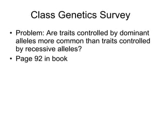 Class Genetics Survey | PPT