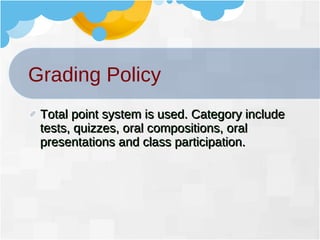 Class Guidelines | PPT