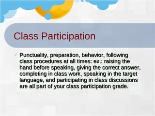 Class Guidelines | PPT