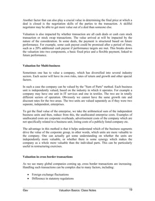 Valuation Basics | PDF