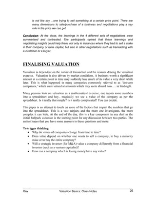 Valuation Basics | PDF